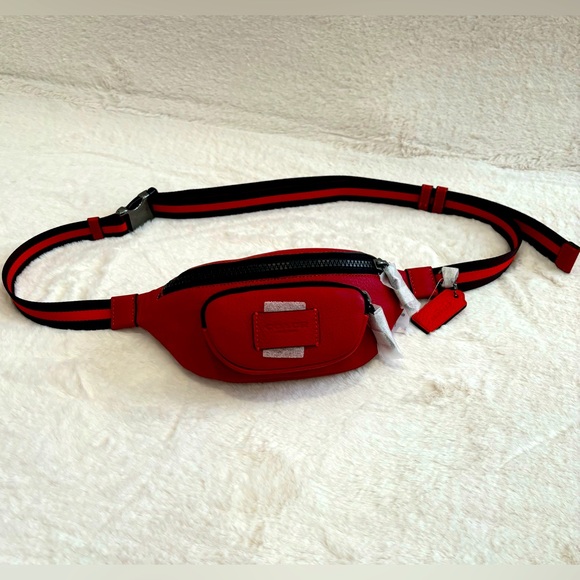 Coach | Bags | Nwt Coach Red Leather Sprint Belt Bag | Poshmark